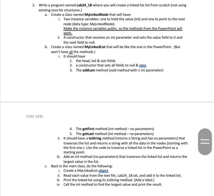Solved 2. Write a program named Lab24_1B where you will | Chegg.com