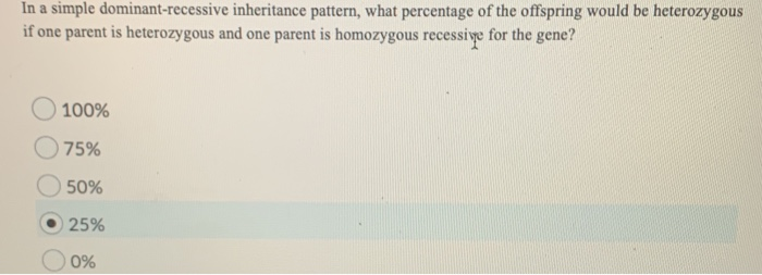 Solved In a simple dominant-recessive inheritance pattern, | Chegg.com