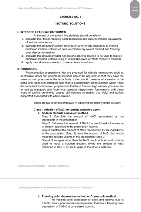 isotonic solution please help me as soon as possible | Chegg.com