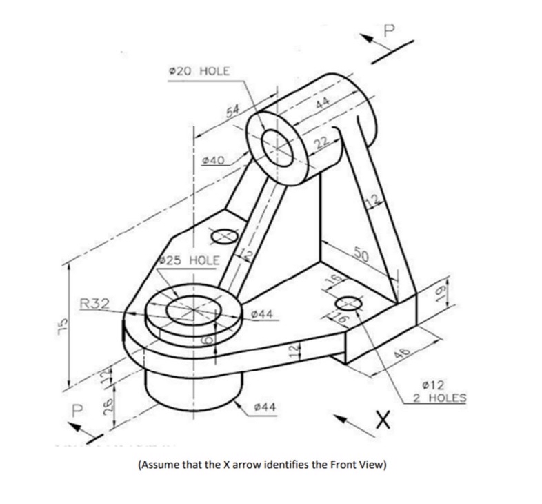 Solved Problem 1 ﻿Produce a CAD model that contains the | Chegg.com