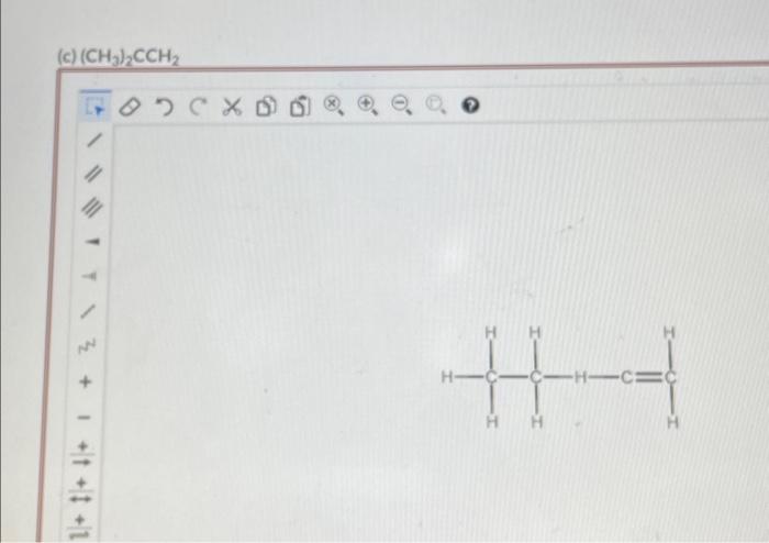 Solved (c) (CH3)2CCH2 | Chegg.com