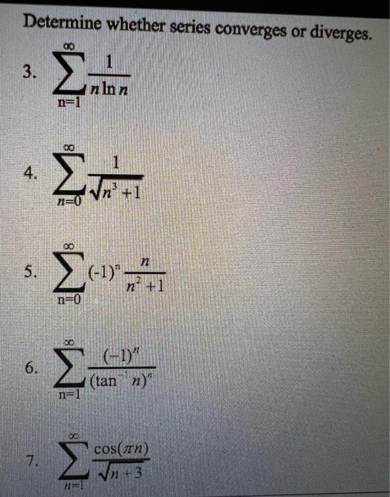 Solved Determine whether series converges or diverges. 3. | Chegg.com