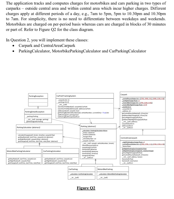Solved The application tracks and computes charges for | Chegg.com