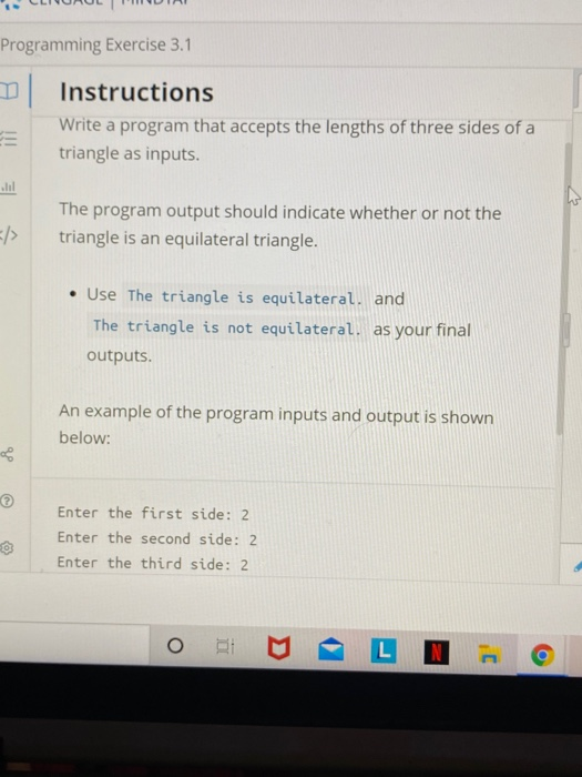Solved CLICAULDIA Programming Exercise 3.1 Instructions | Chegg.com