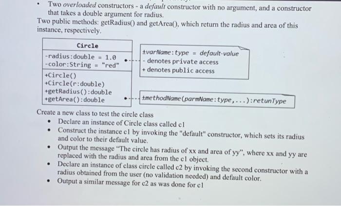 0.11 AM an 26 copy 3. A class called circle is | Chegg.com
