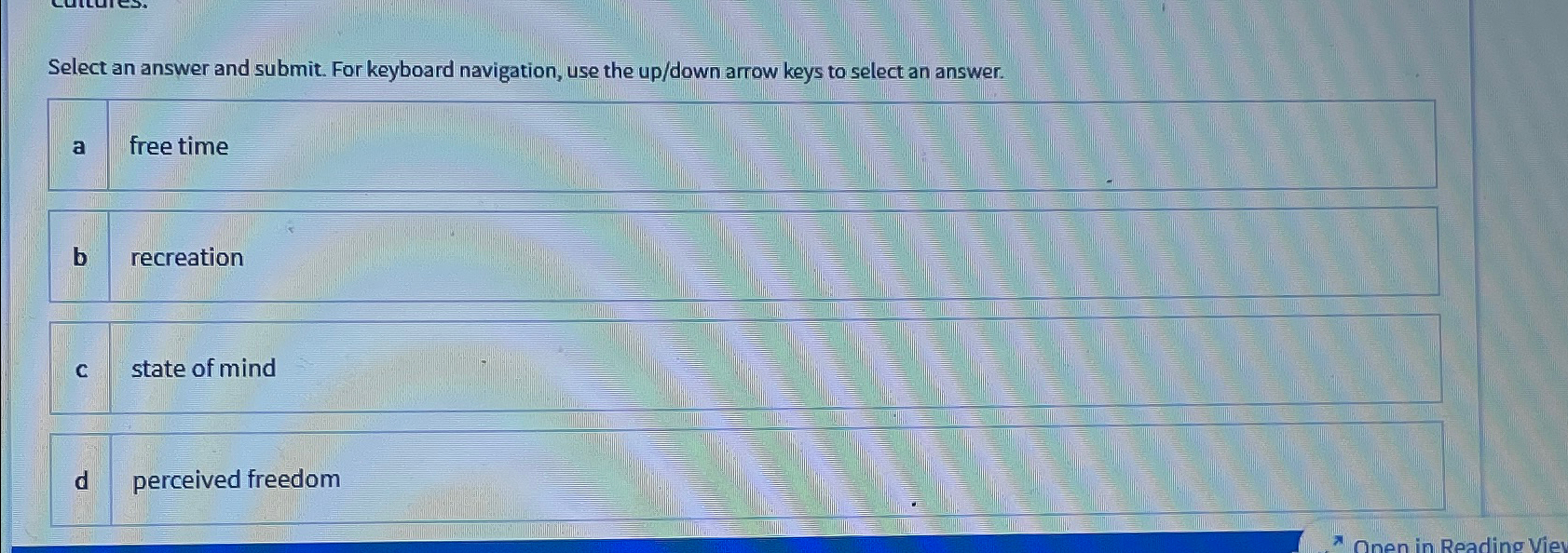 Solved Select an answer and submit. For keyboard navigation, | Chegg.com