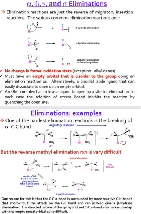 Solved a, b, y, and o Eliminations Elimination reactions are | Chegg.com