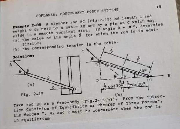 Solved COPLANAR, CONCURRENT FORCE SYSTEMS 15 Example 2-08 A | Chegg.com
