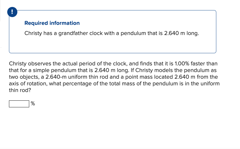 Solved Required informationChristy has a grandfather clock | Chegg.com