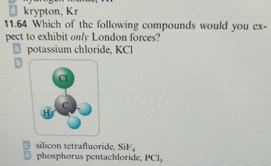 Solved krypton, Kr11.64 ﻿Which of the following compounds | Chegg.com