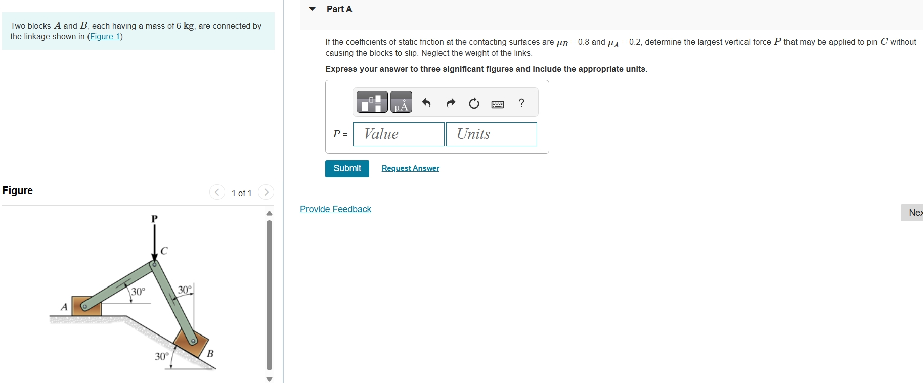 Solved Two blocks \( ﻿A \) ﻿and \( ﻿B \), ﻿each having a | Chegg.com