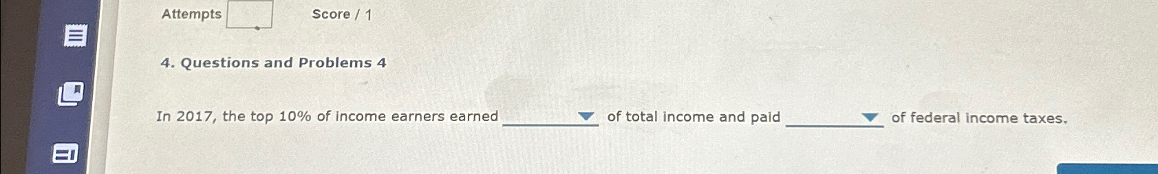 Solved AttemptsScore / 14. ﻿Questions and Problems 4In | Chegg.com