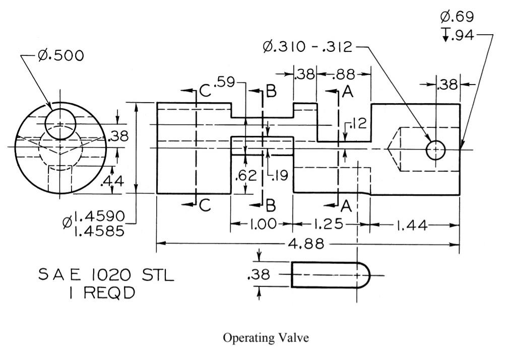 Solved draw front, right, bottom, indicate removed sections | Chegg.com
