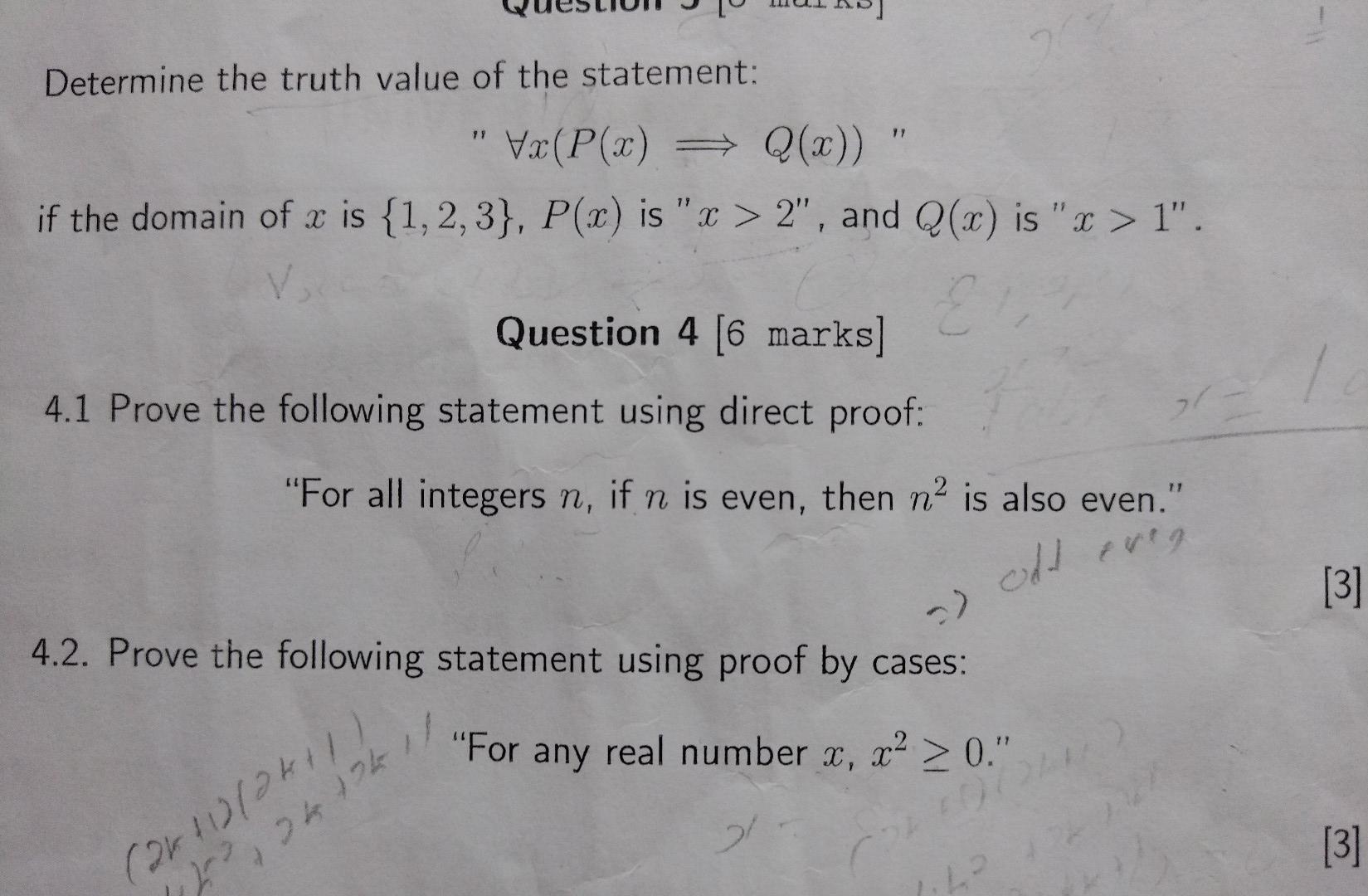 Solved Determine the truth value of the statement: " | Chegg.com