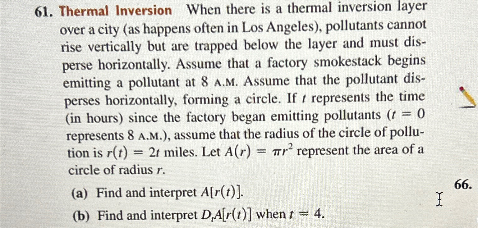 Solved Thermal Inversion When there is a thermal inversion | Chegg.com