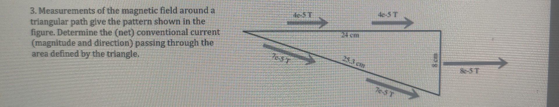 3. Measurements of the magnetic field around a | Chegg.com