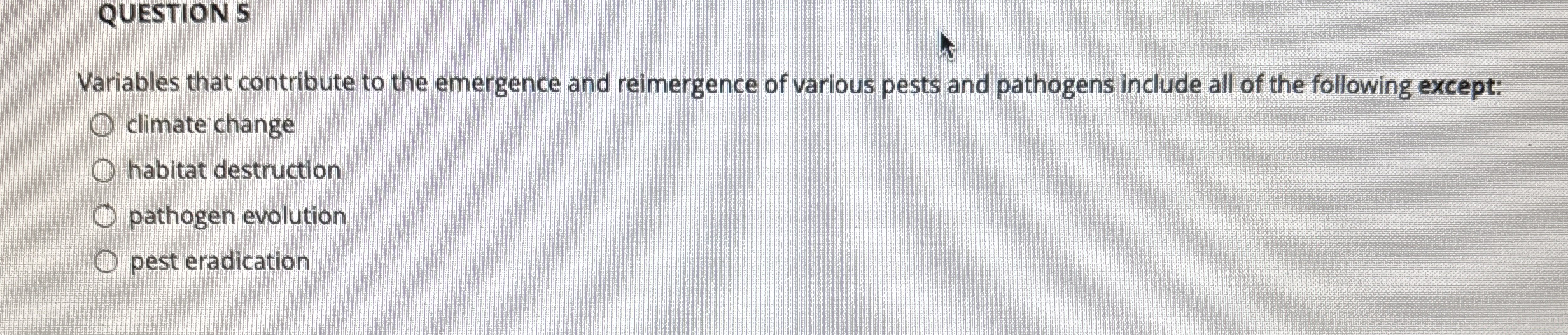 Solved QUESTION 5Variables that contribute to the emergence | Chegg.com