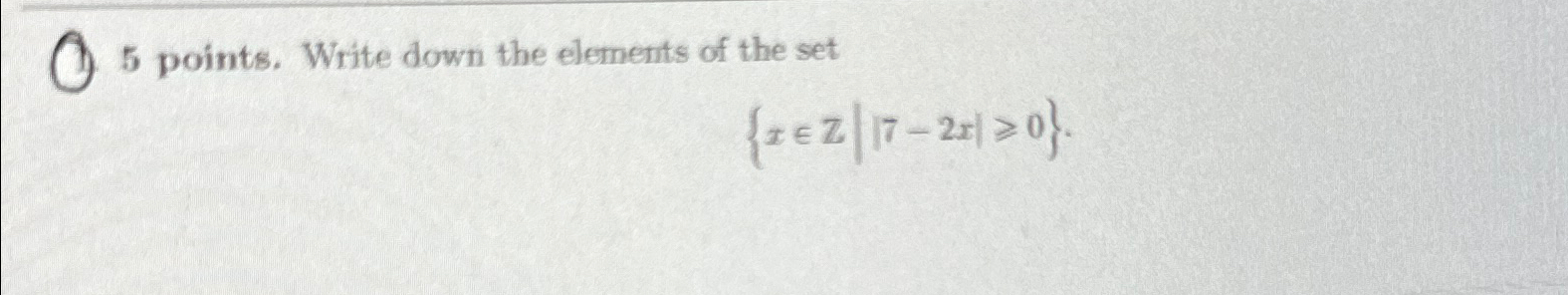 Solved 5 ﻿points. Write down the elements of the | Chegg.com