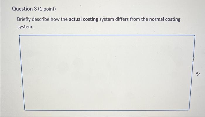 Solved Briefly describe how the actual costing system | Chegg.com
