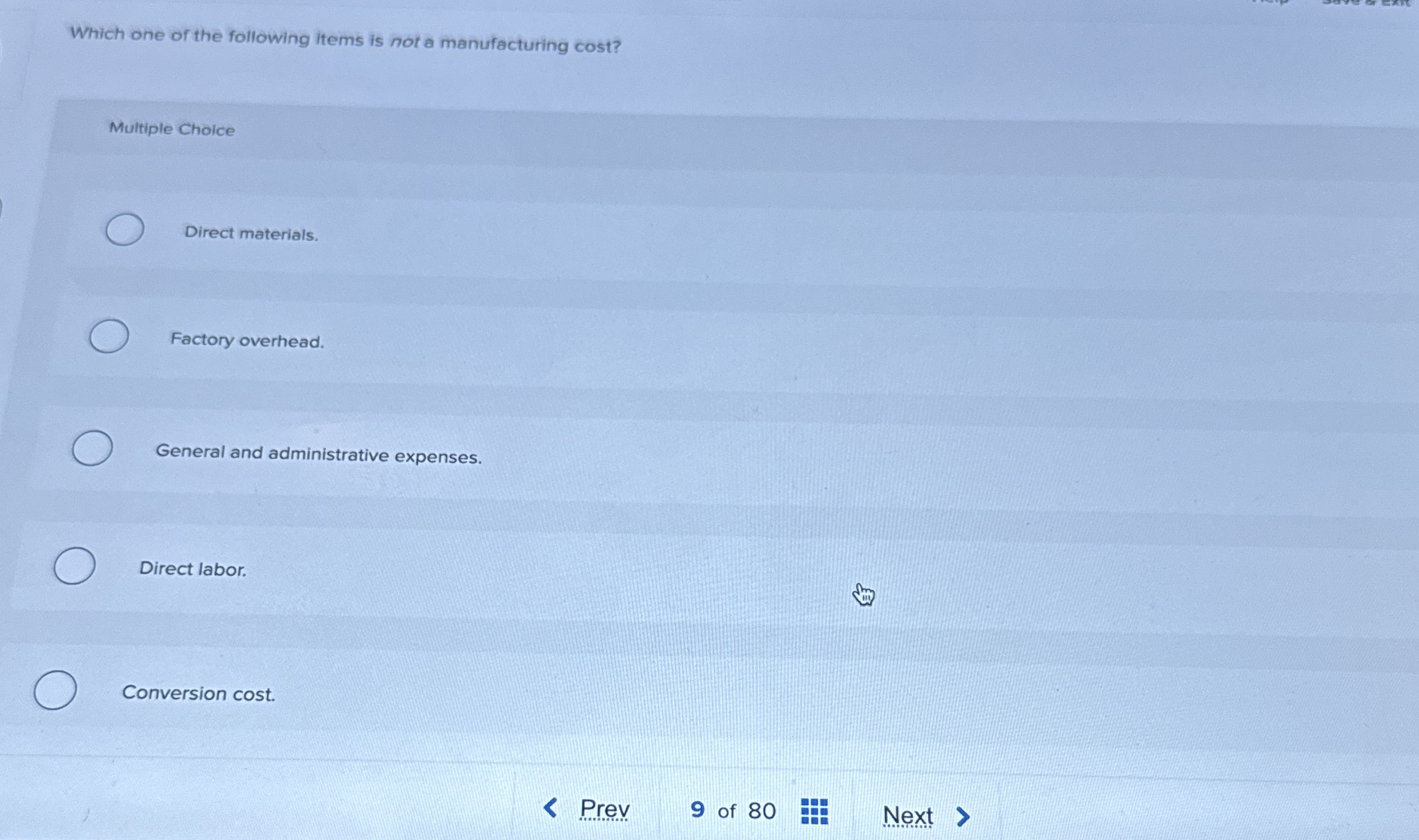 Solved Which one of the following items is not a | Chegg.com