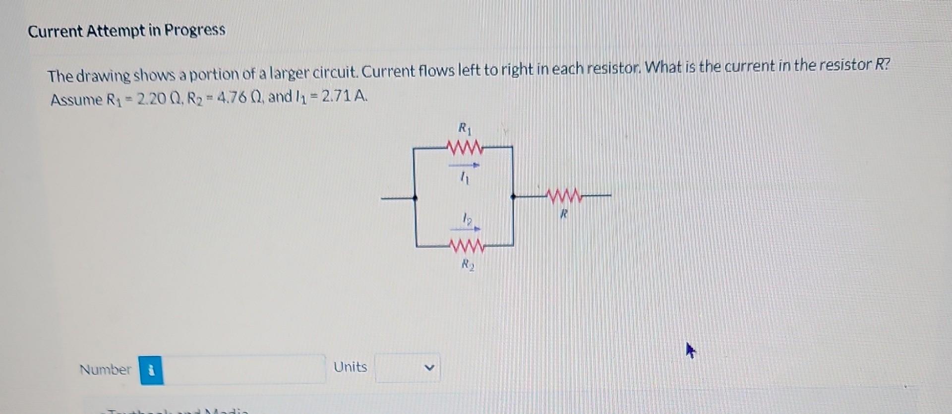Solved The drawing shows a portion of a larger circuit. | Chegg.com