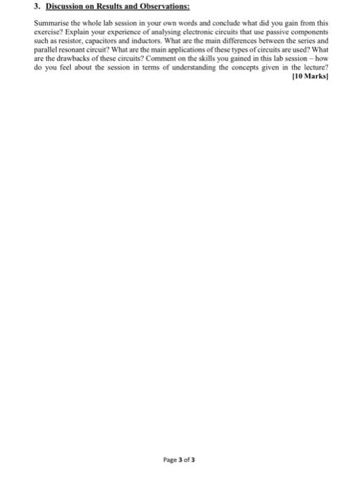 Solved 1. Series RLC Tuned Circuit Construct the circuit | Chegg.com