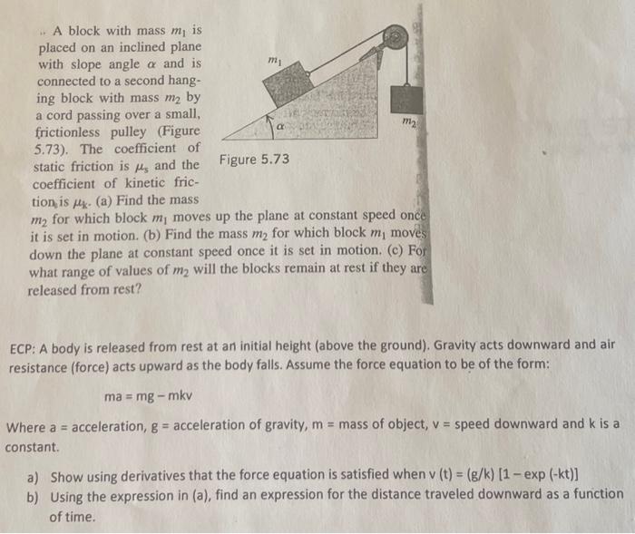 Solved Static Friction Is μs And The Coefficient Of Kinetic