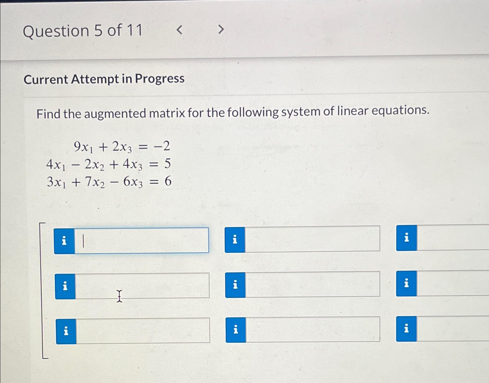 Solved Question 5 ﻿of 11Current Attempt in ProgressFind the | Chegg.com