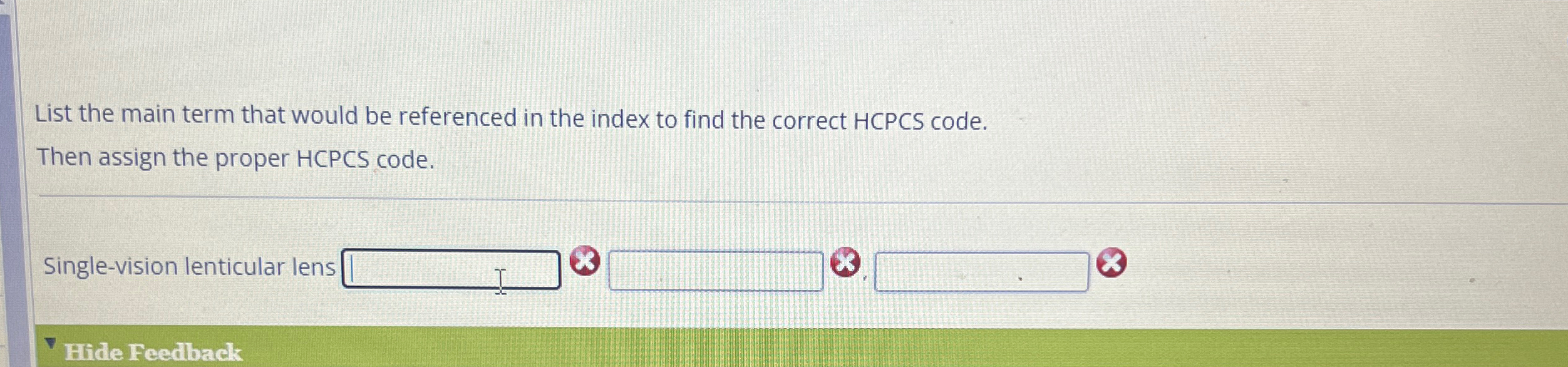 Solved List the main term that would be referenced in the | Chegg.com