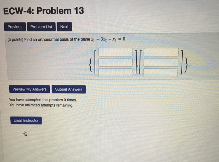 Solved ECW-4: Problem 13 Previous Problem List Next (5 | Chegg.com