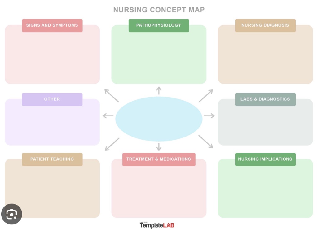 NURSING CONCEPT MAPConcept map pneumothorax nursing | Chegg.com