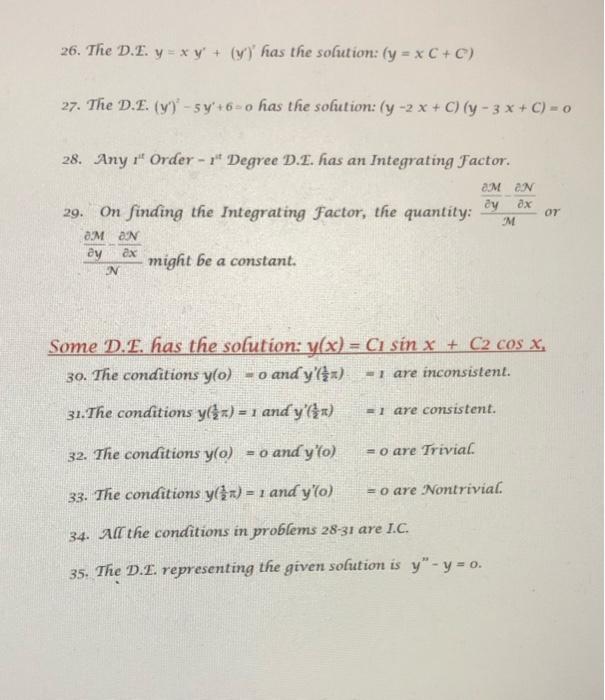 True or False: 1. Some integrals may need more than | Chegg.com