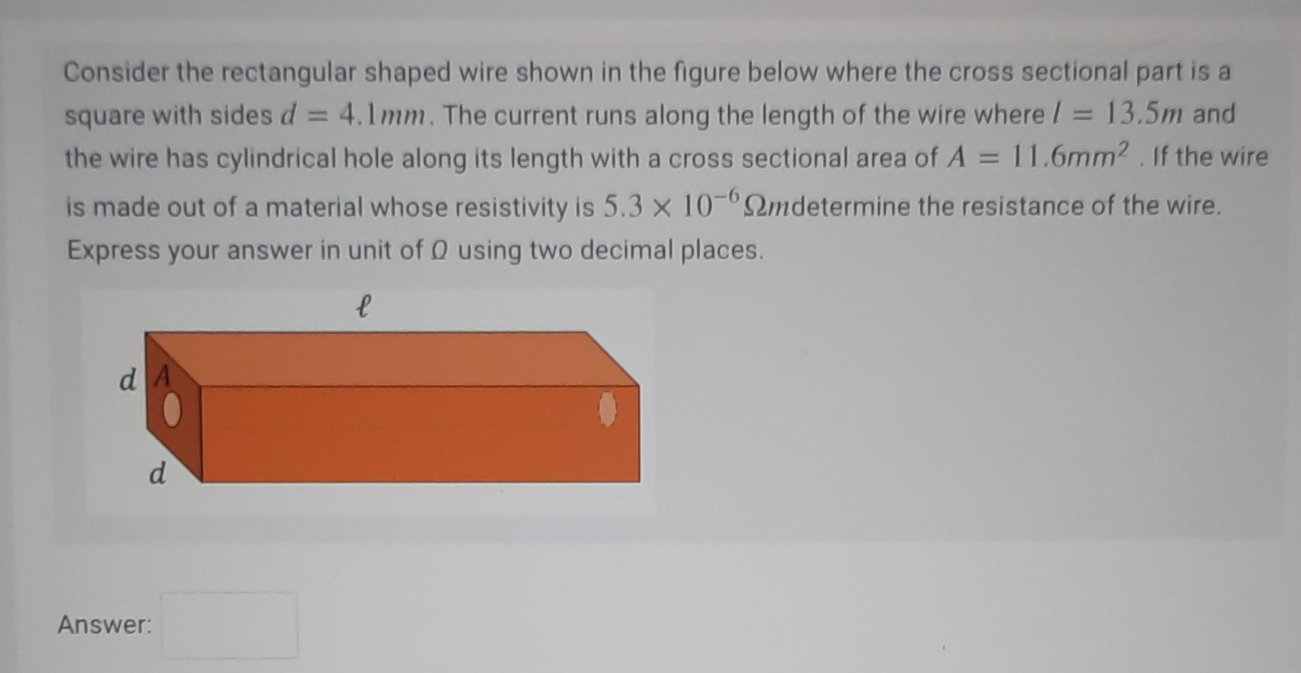Solved Consider the rectangular shaped wire shown in the | Chegg.com