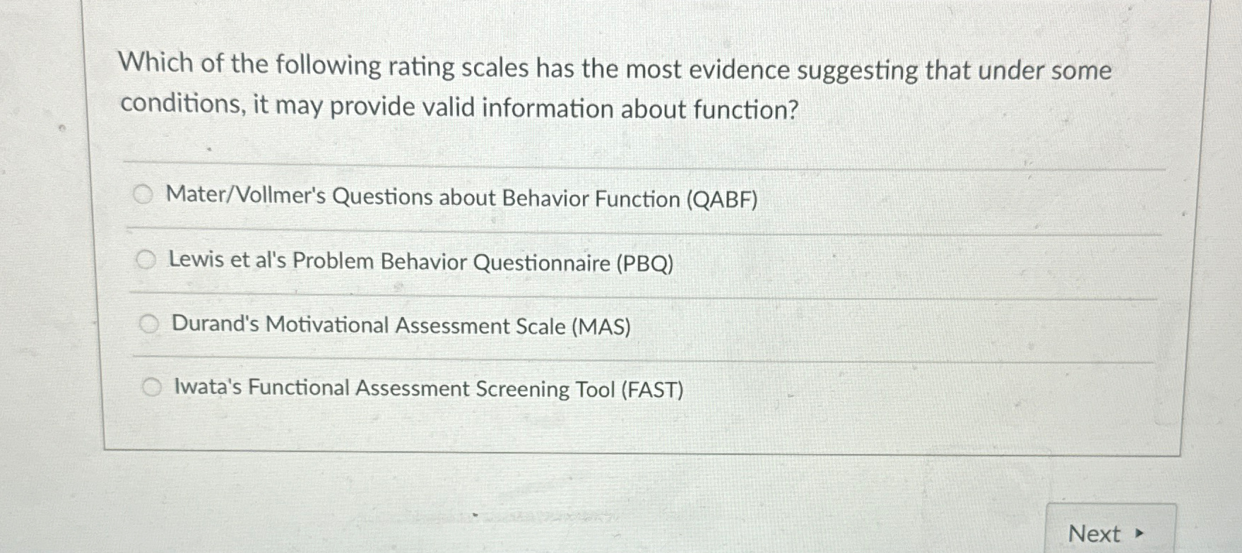 Solved Which of the following rating scales has the most | Chegg.com