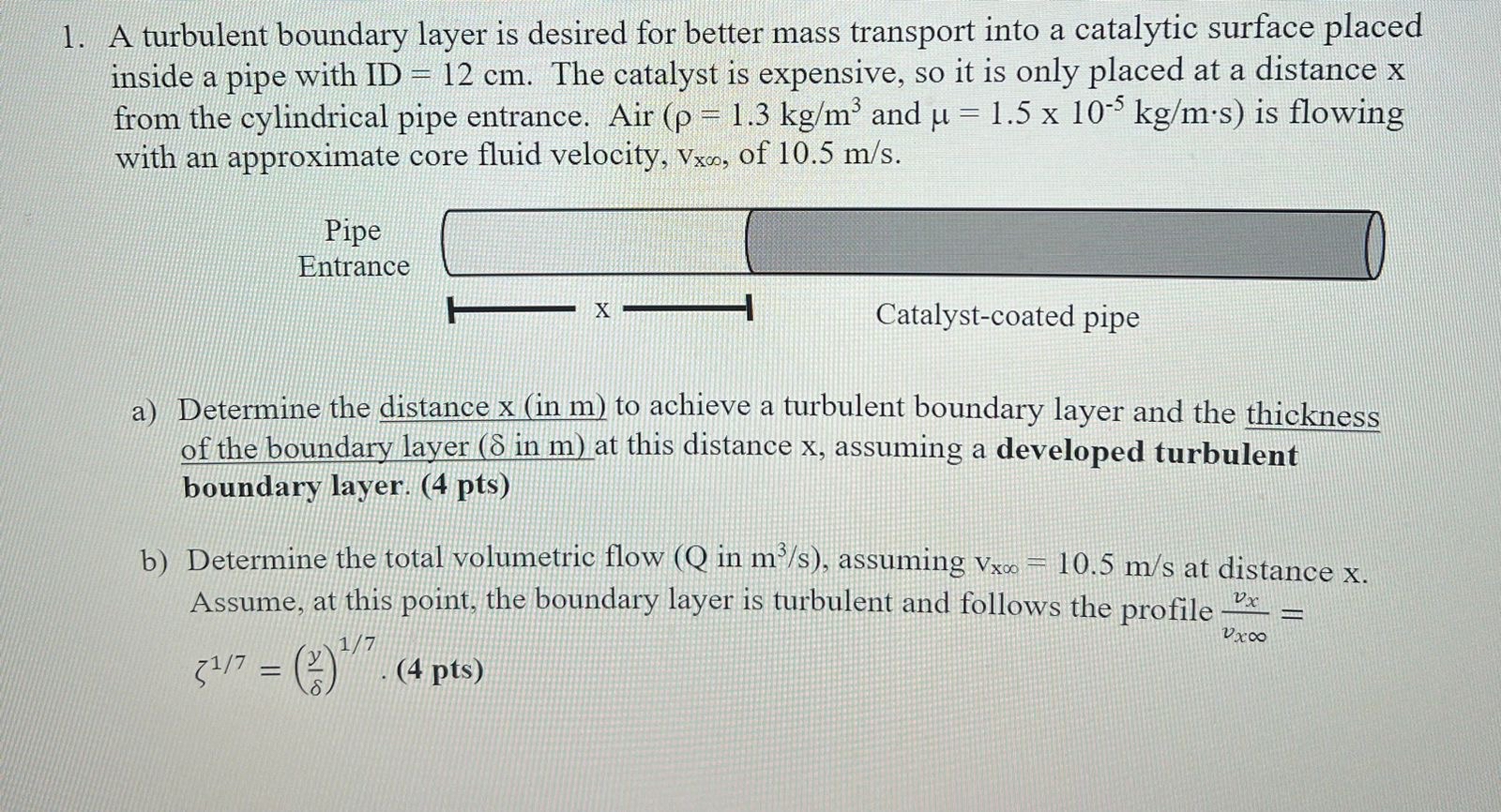 Solved A turbulent boundary layer is desired for better mass | Chegg.com