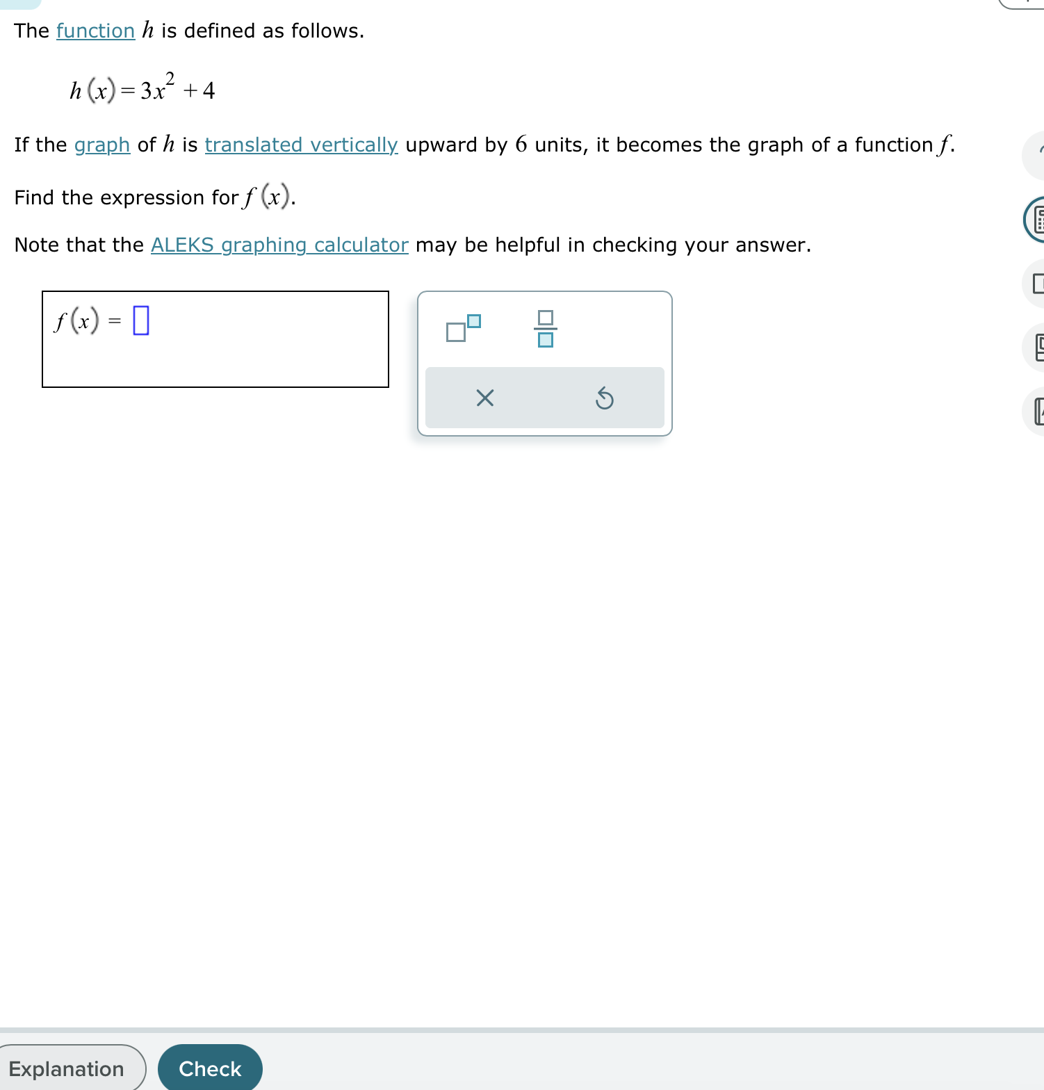 Solved The function h ﻿is defined as follows.h(x)=3x2+4If | Chegg.com