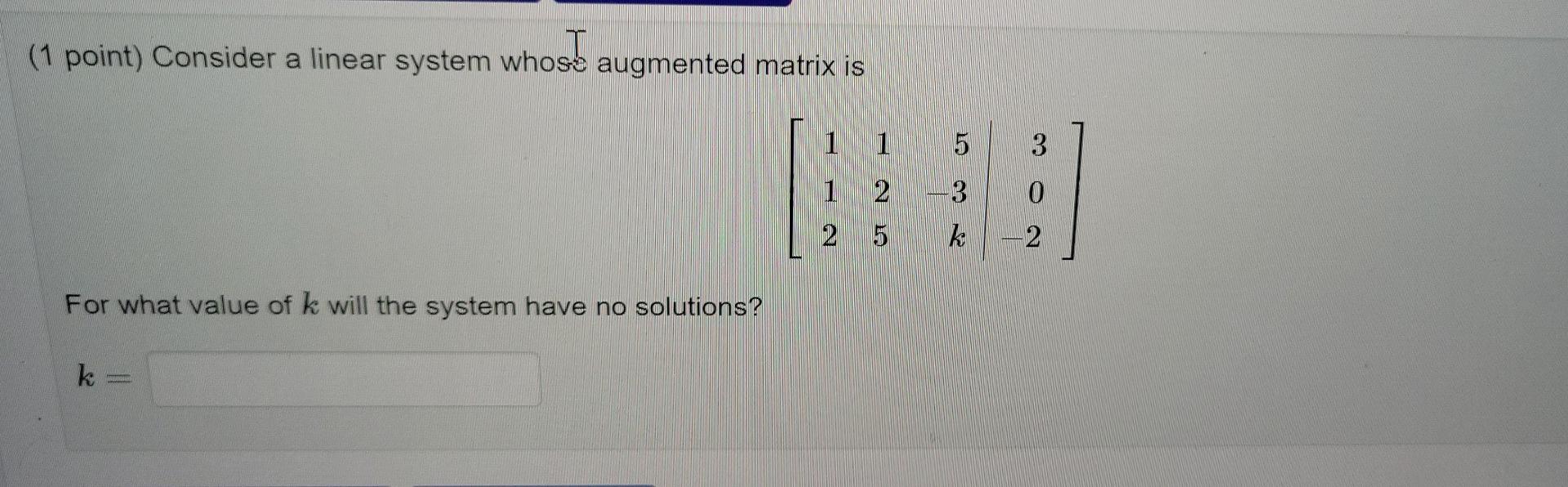 Solved (1 point) How many free variables does each augmented | Chegg.com