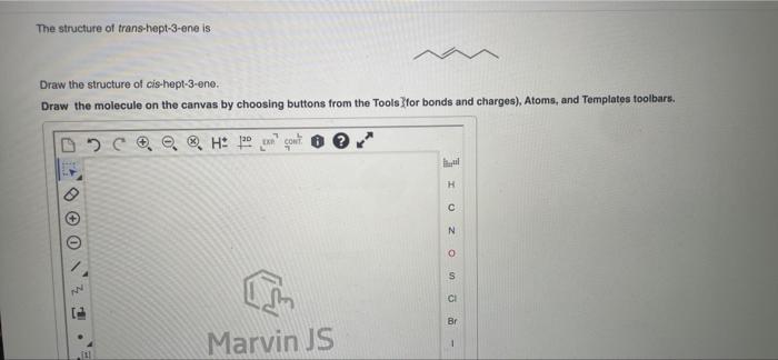 Solved The structure of trans-hept-3-ene is Draw the | Chegg.com
