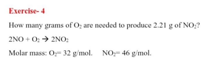 Solved How many grams of O2 are needed to produce 2.21 g of | Chegg.com