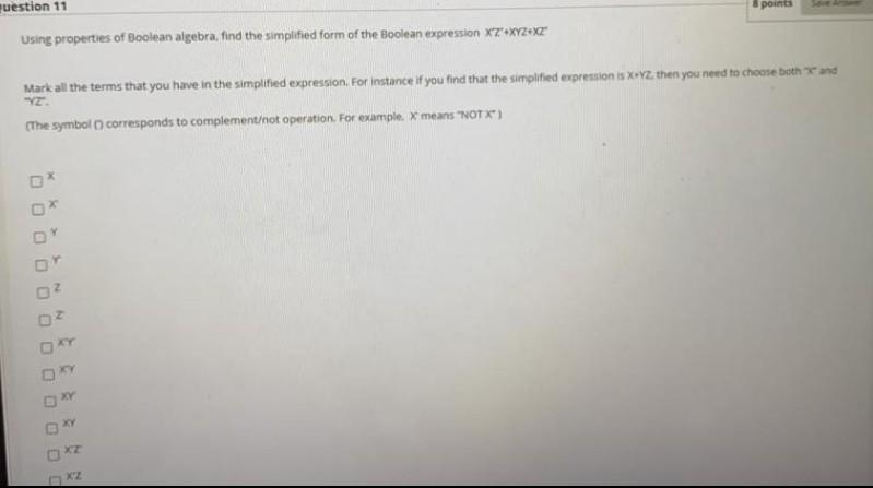 Solved 4 points Sav Using three-variable Karnaugh map, find | Chegg.com