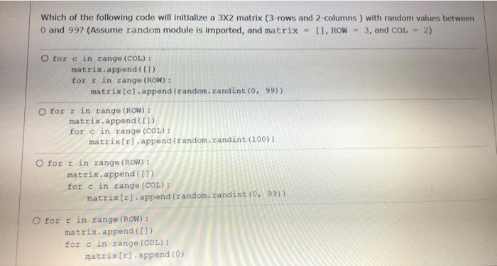 Solved Suppose matrix code? [[1, 2, 3), 14, 5, 6), 17, 8, | Chegg.com
