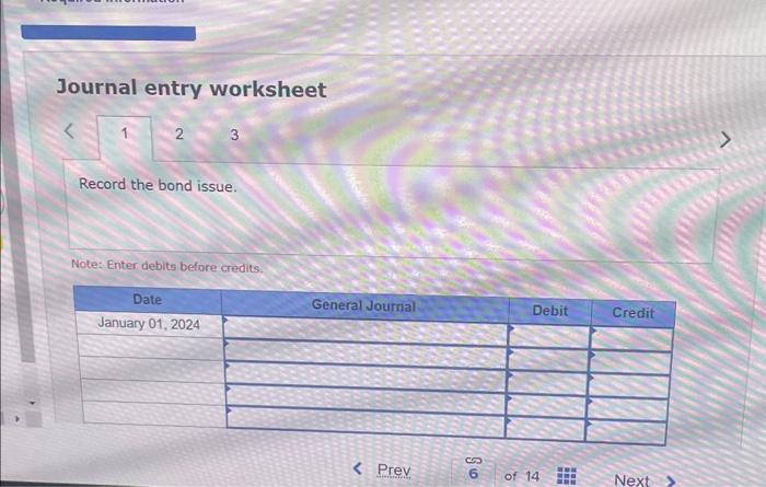 Solved Journal entry worksheet 23 Record the bond issue. | Chegg.com