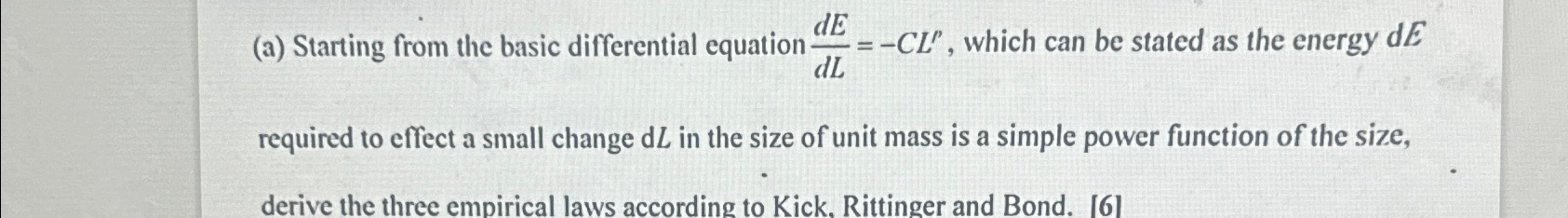 Solved (a) ﻿Starting from the basic differential equation | Chegg.com