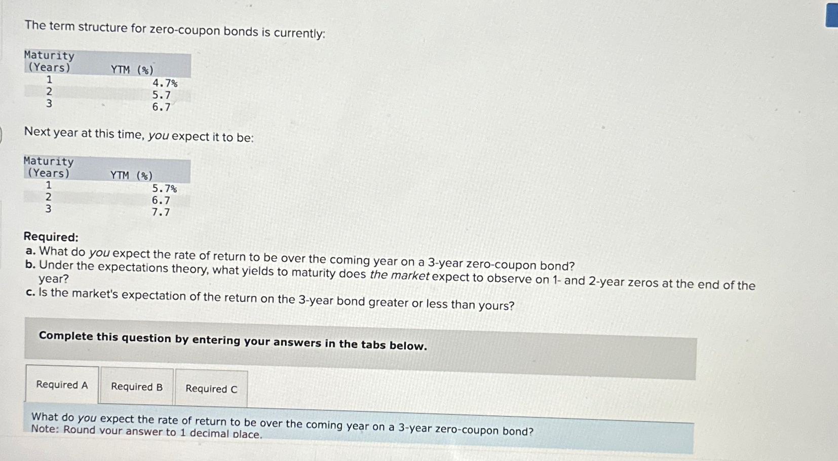 Solved The term structure for zero-coupon bonds is | Chegg.com
