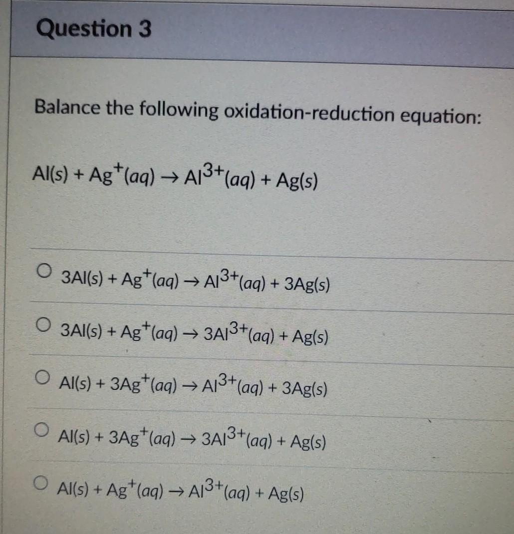 Solved Question 1 What is the oxidation number of oxygen in | Chegg.com