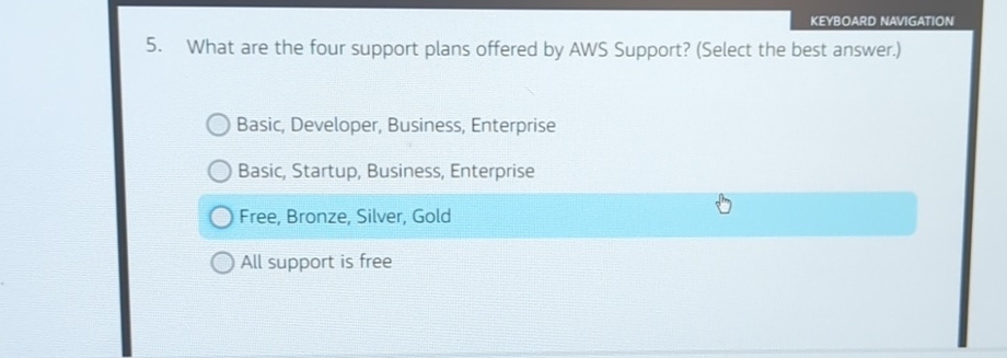 Solved KEYBOARD NAVIGATION5. ﻿What are the four support | Chegg.com