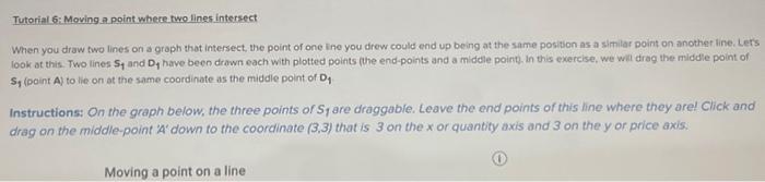 Solved Tutorial 6: Moving a point where two lines intersect | Chegg.com