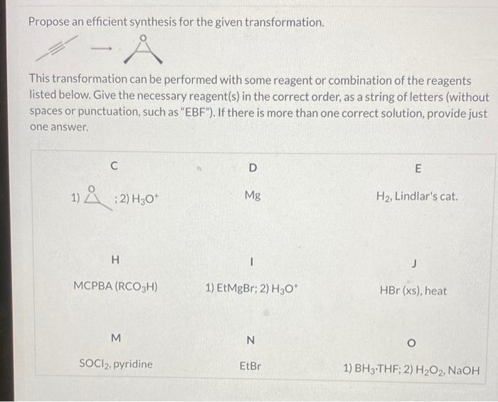 Solved Propose an efficient synthesis for the given | Chegg.com