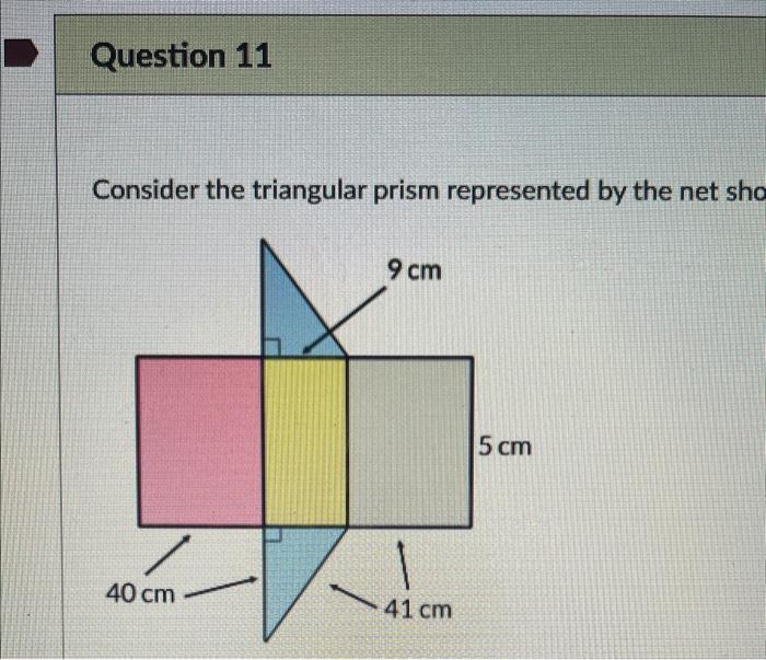 Solved Consider the triangular prism represented by the net | Chegg.com
