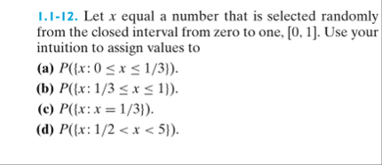 Solved 1.1-12. ﻿Let x ﻿equal a number that is selected | Chegg.com